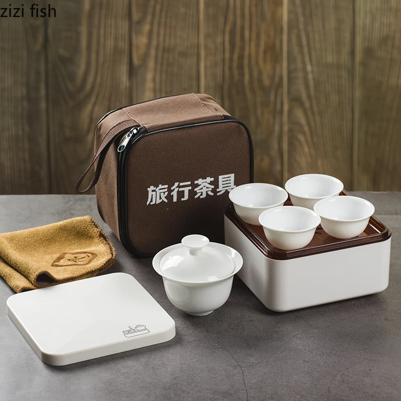 Chinese Tea Set Gaiwan | Chinese Tea Ware Gift Set | Portable Set Tea ...