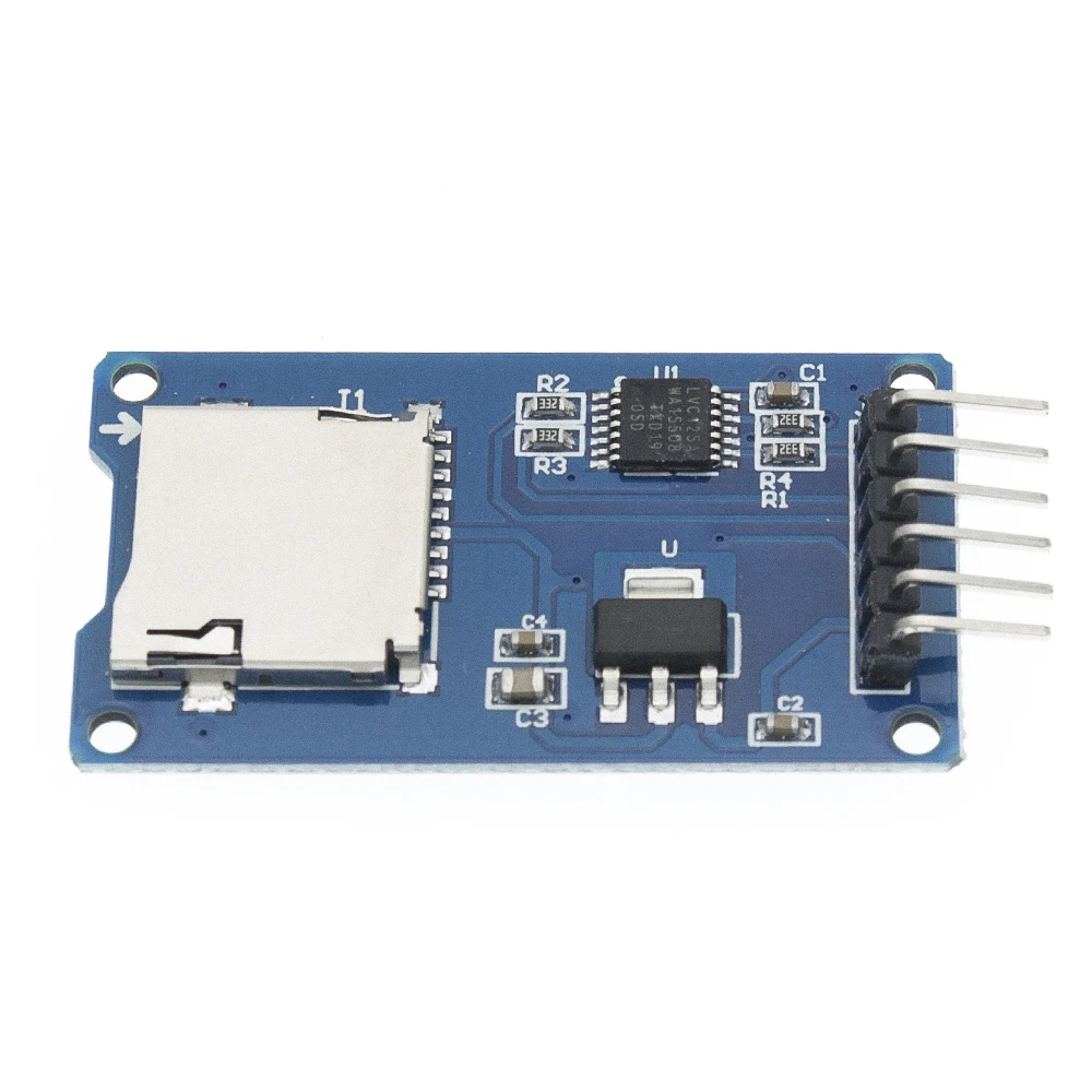 1pcs Micro SD card mini TF card reader module SPI interfaces with level converter chip for ...