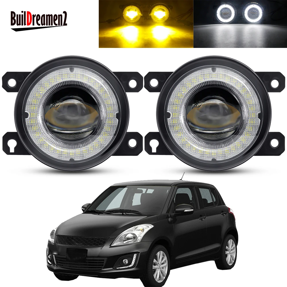 2 X Angel Eye Fog Light Assembly For Suzuki Swift MZ EZ Hatchback 2005 ...