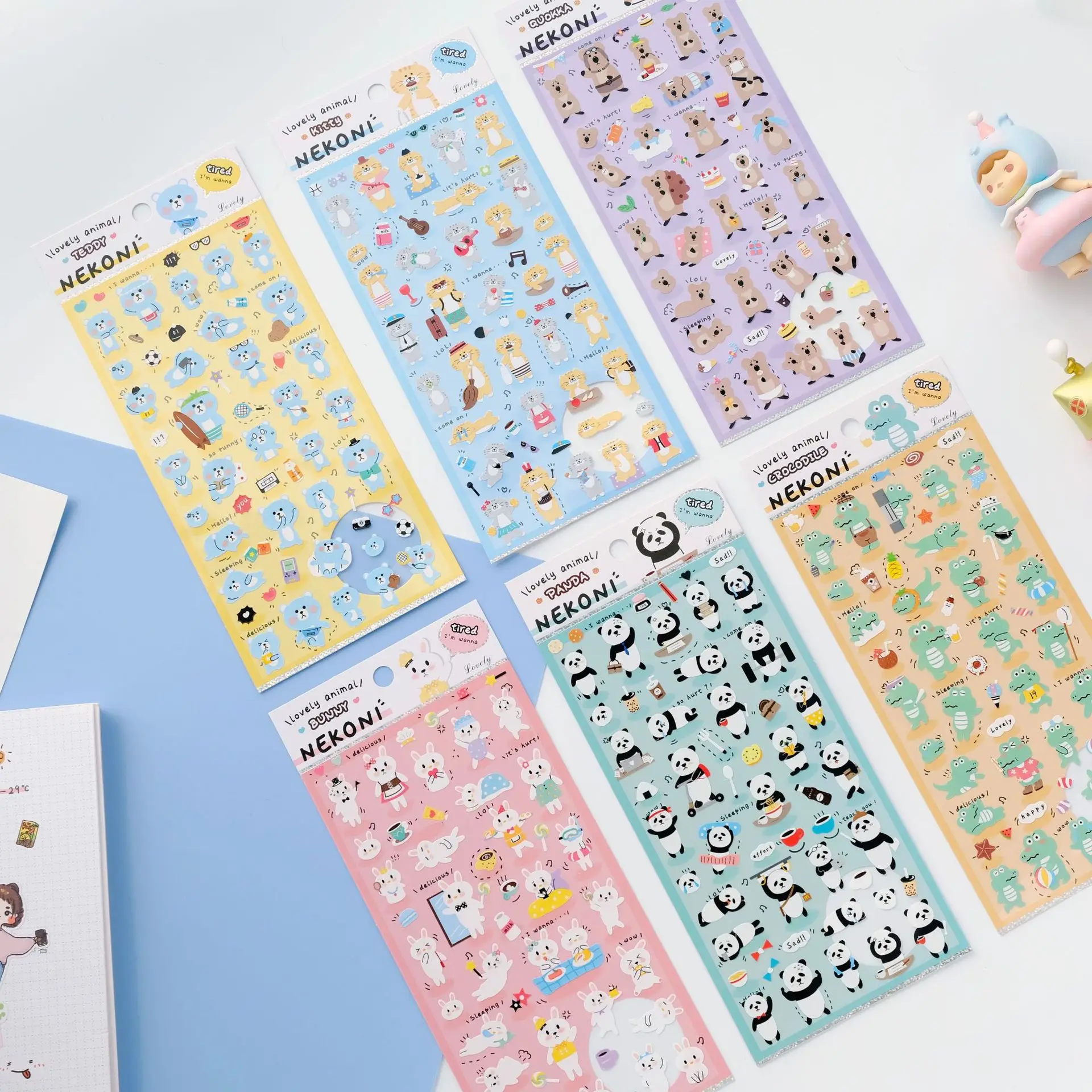 Cartoon-Animal-Stickers-for-Children-Cute-Crocodile-Kangaroo-Junk ...