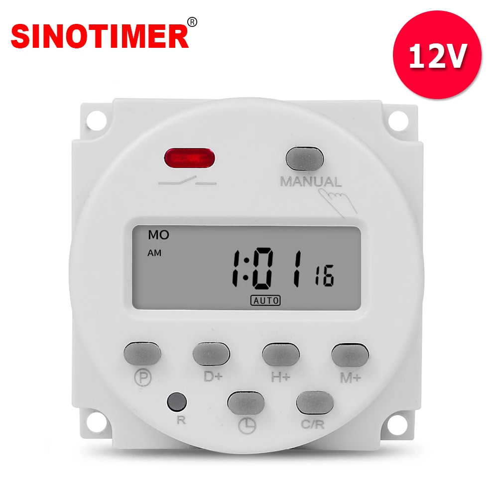 12v Ac/dc Digital 7 Days Weekly Programmable Timer Switch Electronic ...