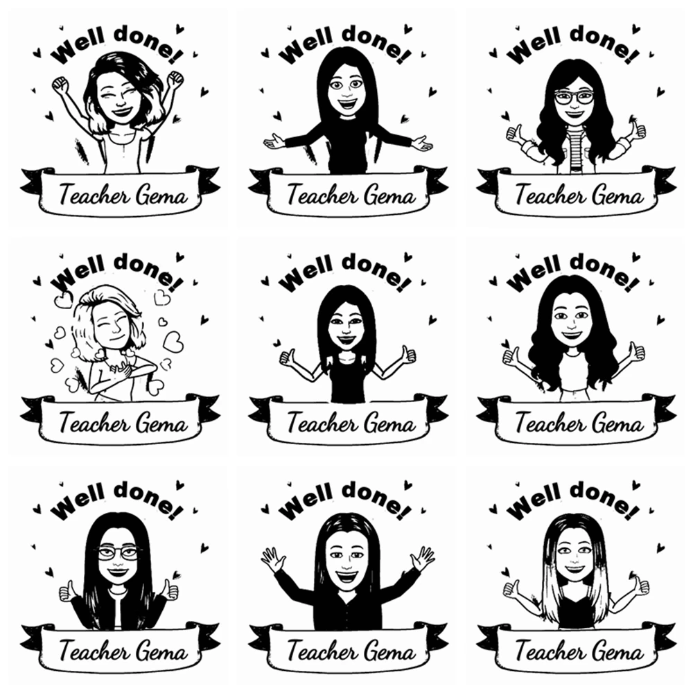 40mm-Round-Spanish-Sello-Good-Job-teacher-custom-stamp-Child-self ...