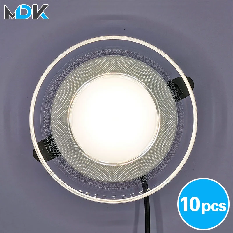 10pcs Light Guide Led Downlight Round Shape Acrylic Panel Lights ...