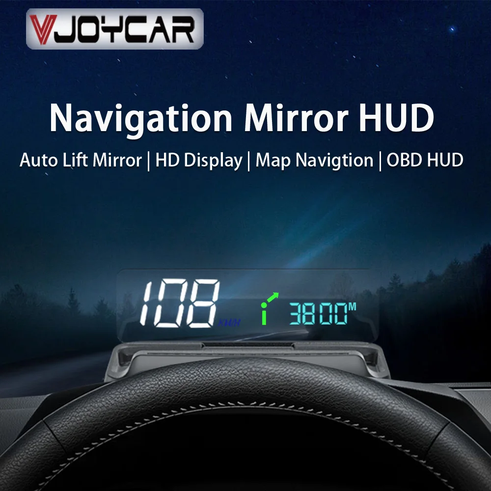 Vjoycar 2021 New Navigation Hud Auto-lift Mirror Display Rpm Speed ...