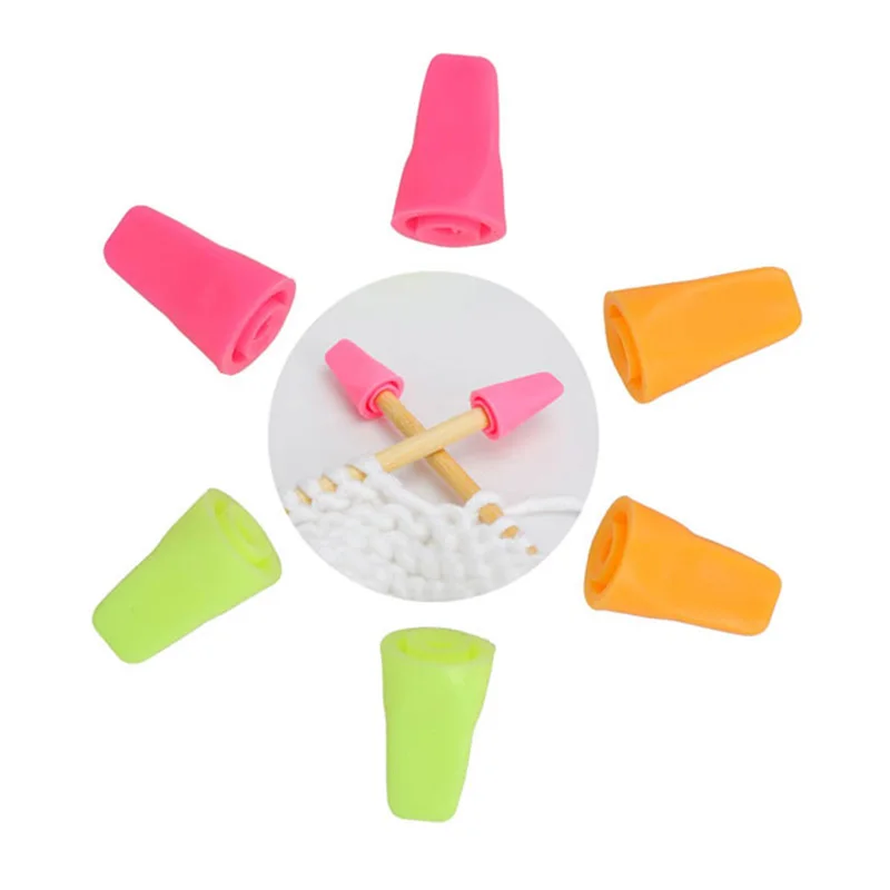 6pcs Knitting Needles Point Protectors Cap For Needle Knitting Craft ...