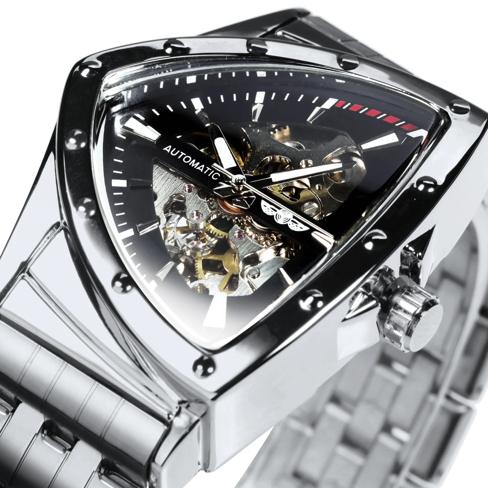 WINNER-Triangle-Skeleton-Men-Watch-Automatic-Mechanical-Wristwatches ...