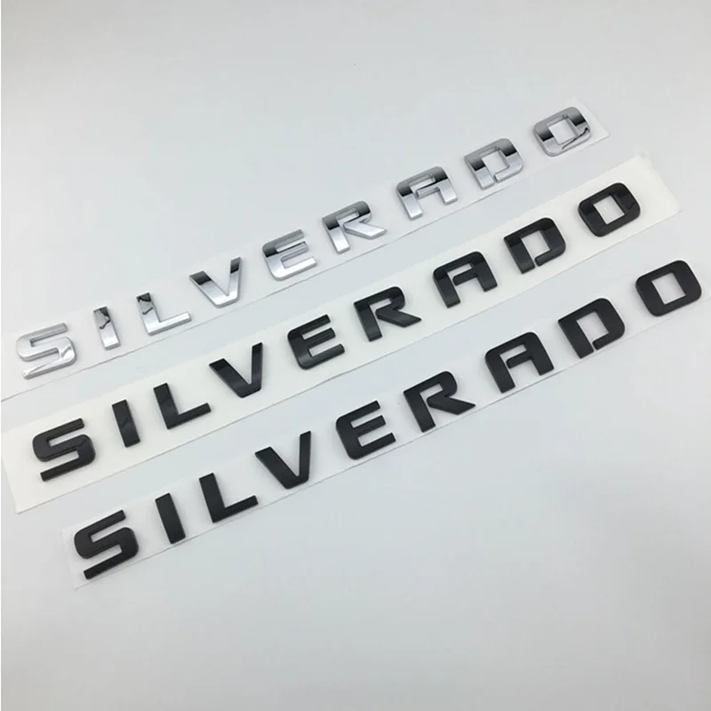 3D Car Side Fender Trunk Emblem Sticker For Chevrolet SILVERADO Letters ...