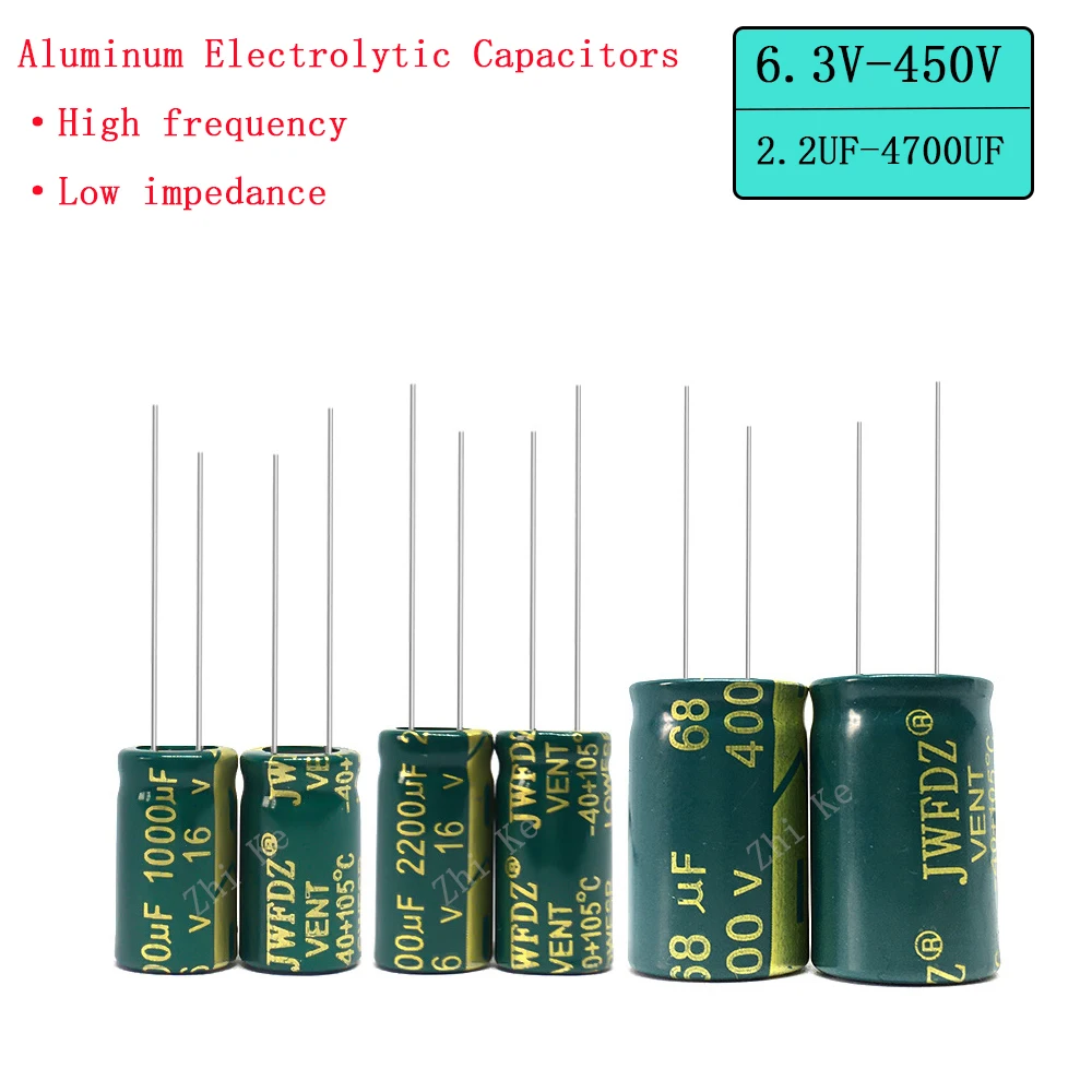 10V 16V 25V 35V 50V 400V High Frequency Low ESR Aluminum Capacitor 100UF 220UF 330UF 470UF 680UF ...