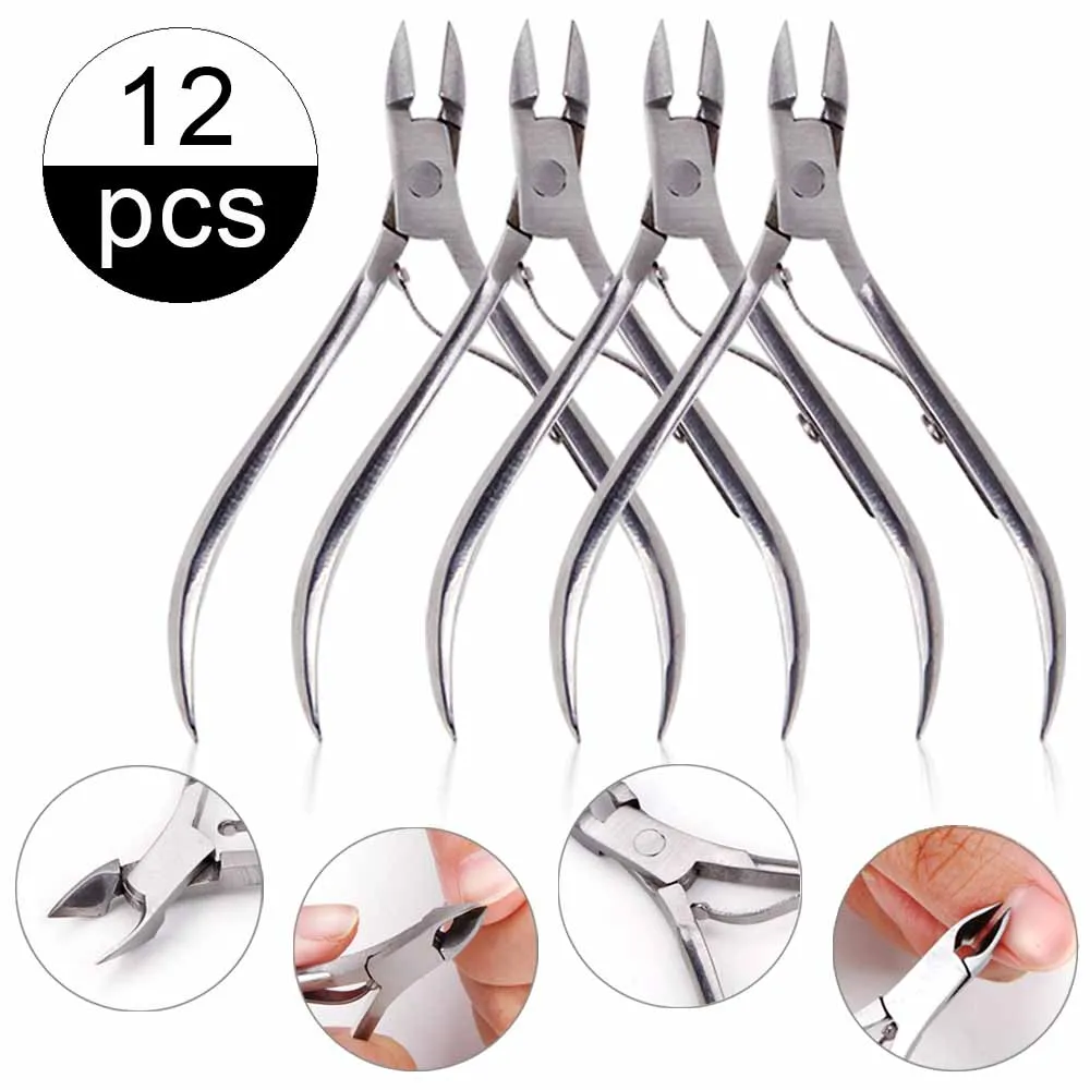 4-8-12pcs-Stainless-Steel-Nail-Cuticle-Nipper-Cutter-Dead-Skin-Remover ...