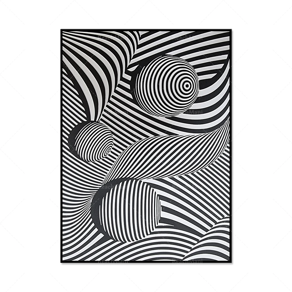 Op Art Optical Illusion Black & White Op Art Optical Illusion Wall