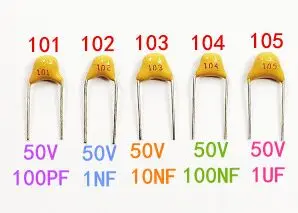 1000pcs-Multilayer-ceramic-capacitor-100PF-1nF-10nF-100nF-1UF-50V-5 ...