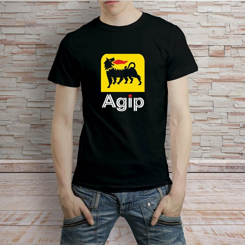 AGIP Racing Oil Company Logo T shirt Men Tee| | - AliExpress