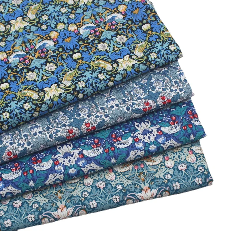 145x50cm-Small-Floral-Retro-Style-Pure-Cotton-Printed-Fabric-Making ...