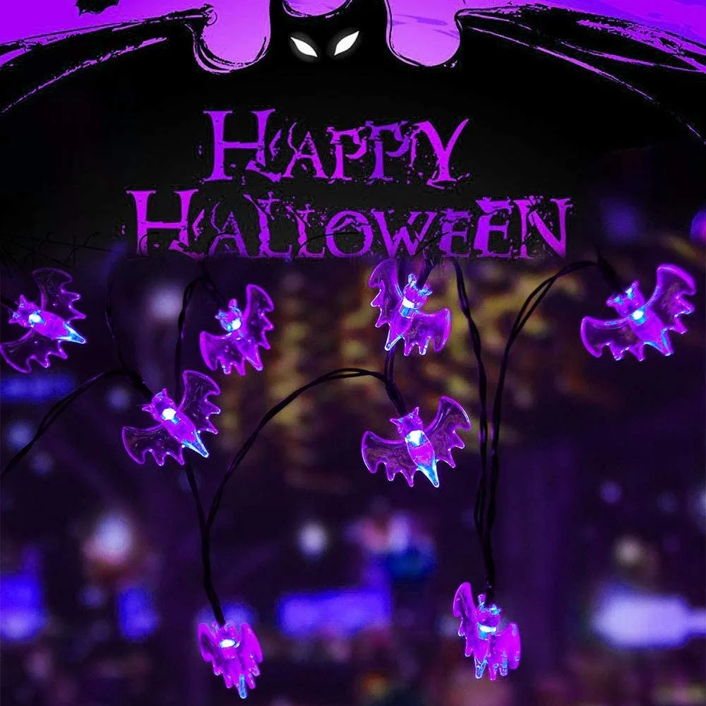 10-20-30leds-Halloween-Bat-Light-String-Solar-Battery-Powered-Bats ...