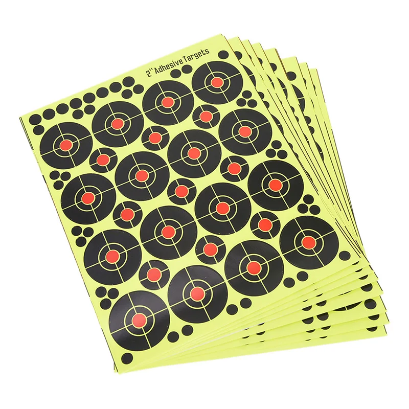 160pcs/10sheets Shooting Targets Splatter Glow Florescent Paper Target ...