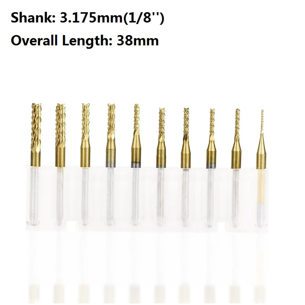 Pcb Milling Cutter Cnc Milling Bit 0.5mm Paw Carbide End Mill Coated 1 ...