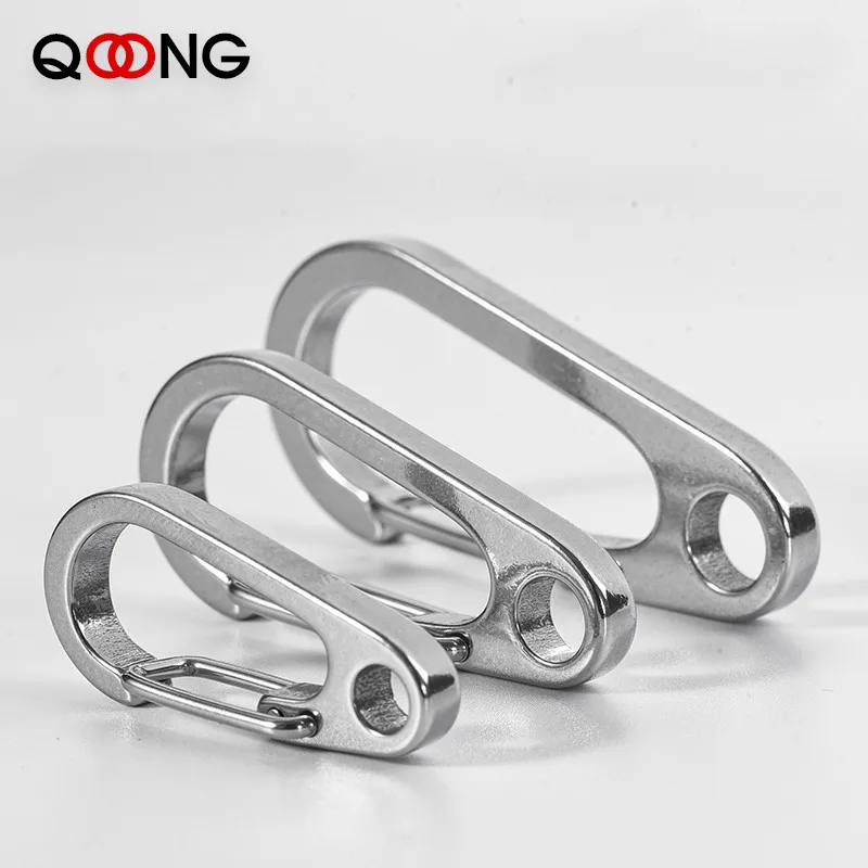 3PCS-304-Stainless-Steel-Spring-Buckle-Tool-Key-Chain-Ring-Holder-Men ...