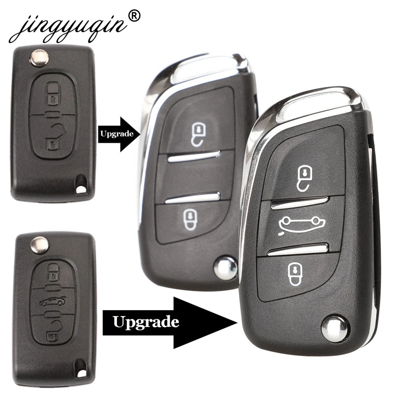 Jingyuqin Ce0523 Modified Flip Key Shell For Citroen C2 C4 C5 Berlingo ...