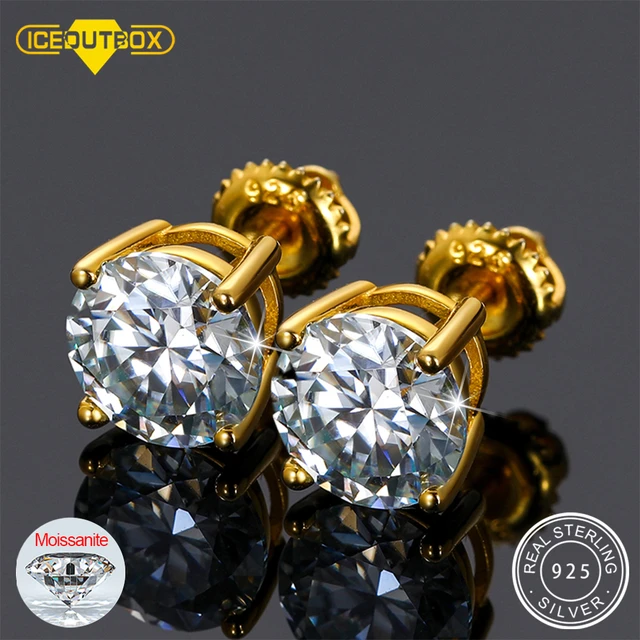 Diamond Earrings For Men In Box