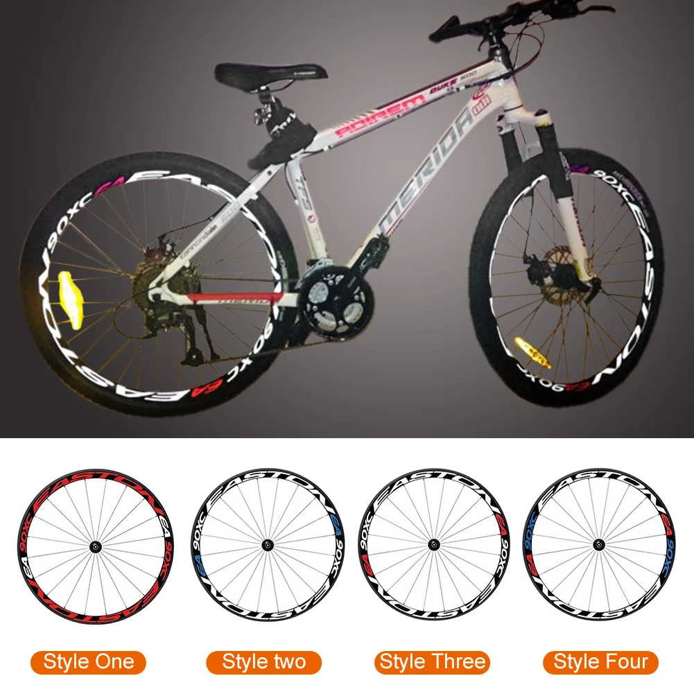1-Side-Multicolor-Bike-Wheel-Rims-Reflective-Stickers-Decals-Cycling ...