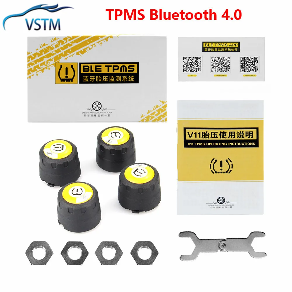 High-Quality-4-pieces-Sensors-TPMS-Bluetooth-4-0-Car-Outer-TPMS-Tire ...