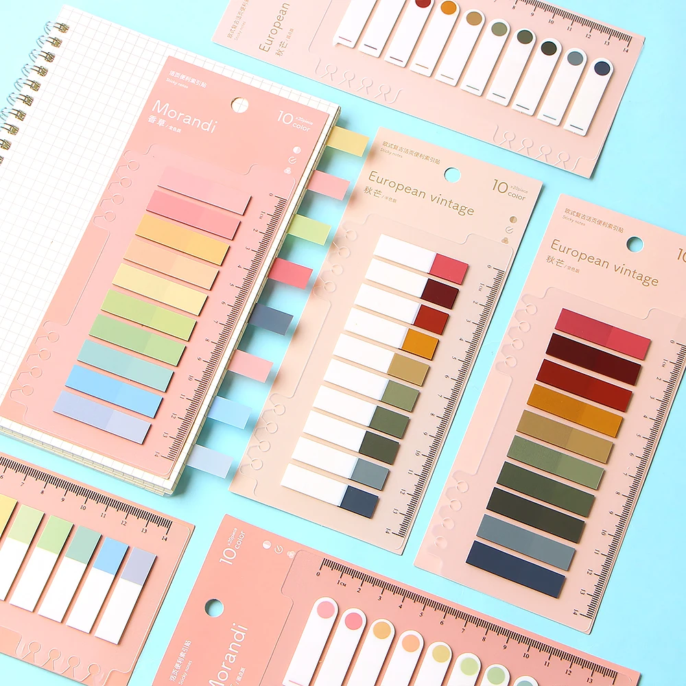 200pcs-set-PET-Wateproof-Planner-Stickers-Index-Separator-Bookmark-Self ...