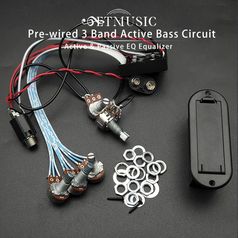 Pre wired 3 Band Active Bass Circuit Active & Passive EQ Equalizer ...