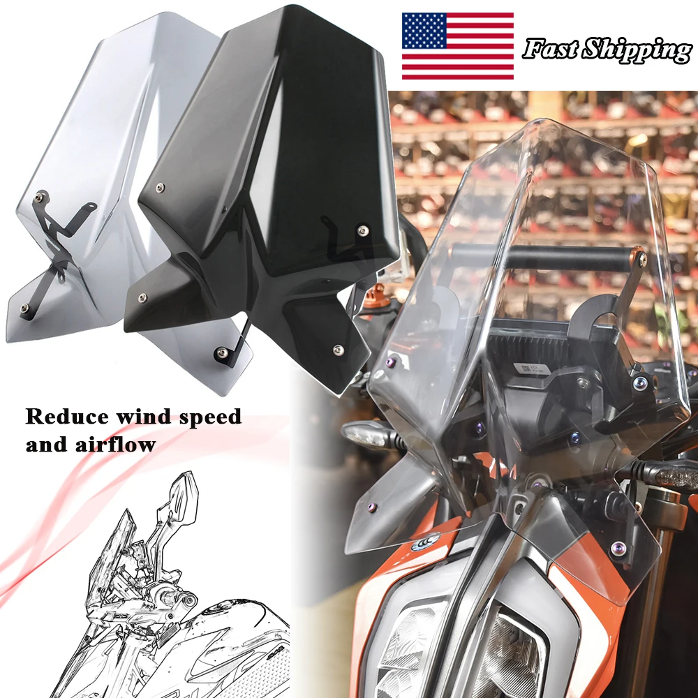 For-KTM-Duke125-390-Motorcycle-Windscreen-Windshield-Airflow-Wind ...