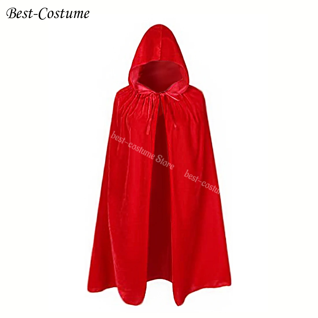 Christmas-Santa-Cloak-Women-Red-Capes-with-Hood-Velvet-Costume-Little ...