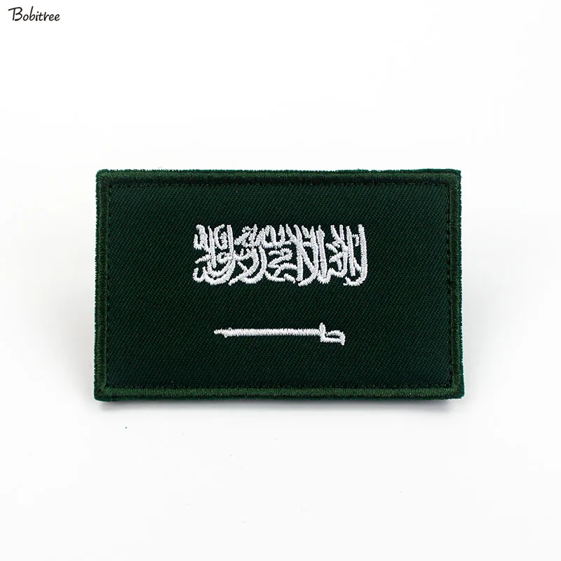 Saudi-Arabia-Flag-Patch-with-Hook-Loop-Embroidered-National-Banner ...