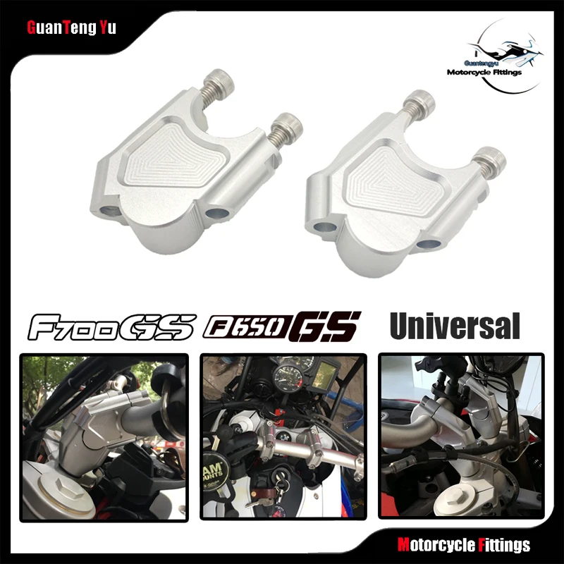 Novo Para Bmw F700gs F650gs Guiador Cnc Alça Barra Braçadeira Levantada ...