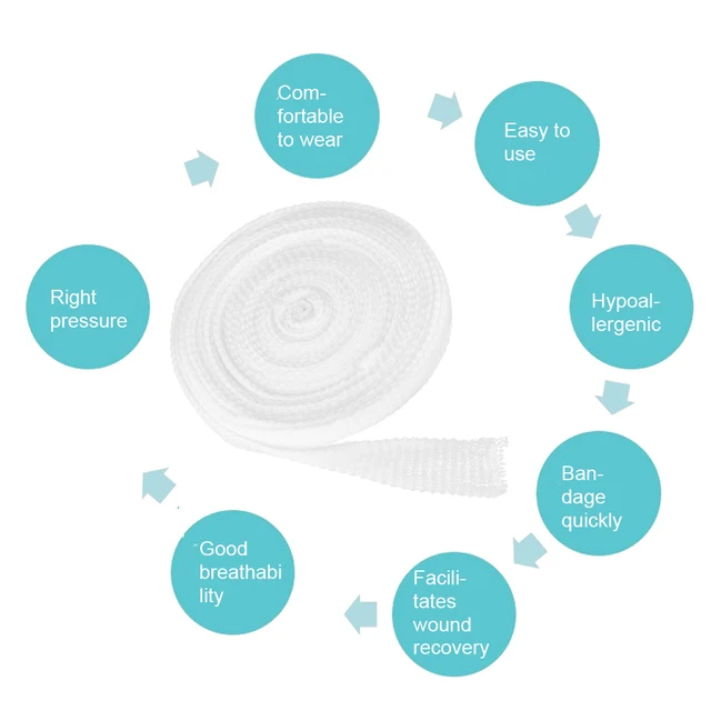 10M/Roll Elastic Net Wound Dressing Bandage Stretchable Medical Nursing ...