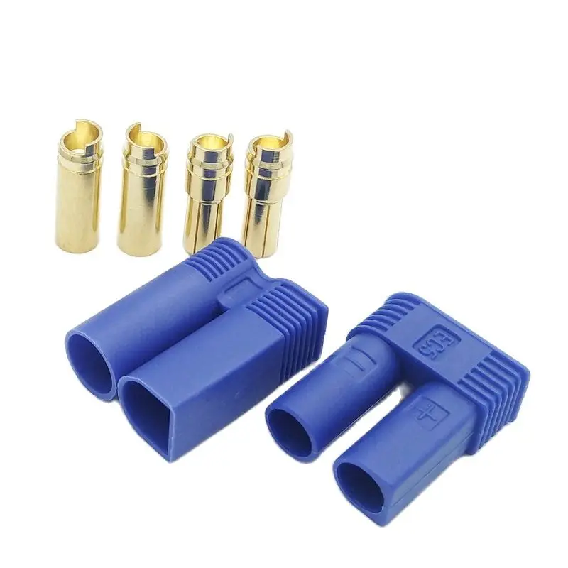 100A High Current EC5 Connector Blue Socket Plug For RC ESC LIPO ...