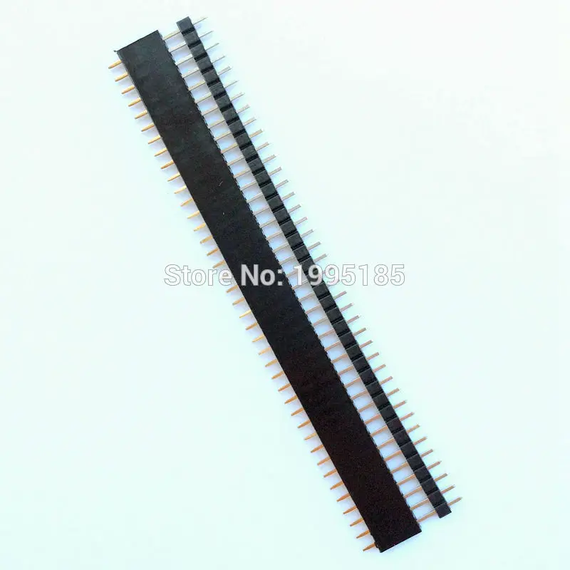 Tira de conectores de PCB, 10 pares, 40 Pines, 2,54mm, macho y hembra, producto en oferta ...