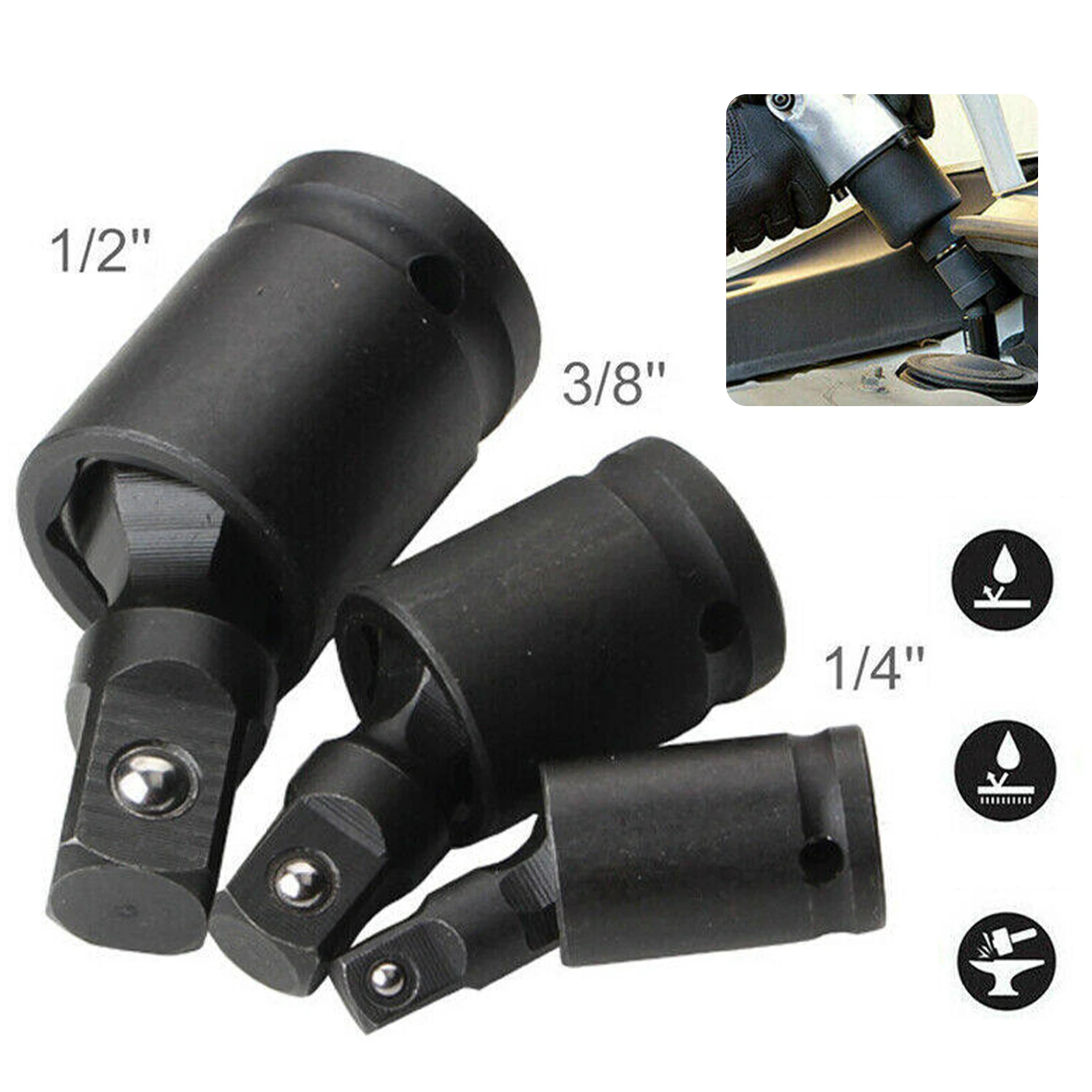 3PCS-360-Degree-Swivel-Knuckle-Joint-Air-Impact-Wobble-Socket-Adapter ...