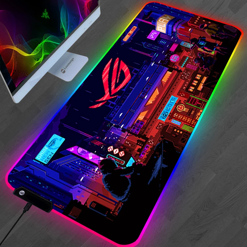 Rgb Asus Rog Mouse Pad Gaming Accessories Computer Mousepad Keyboard ...