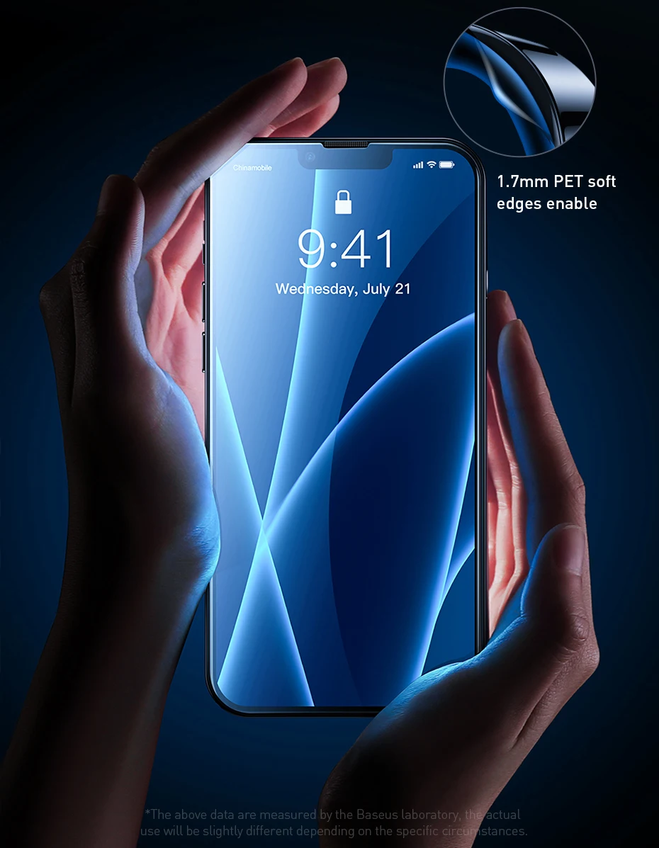 Baseus Soft Edge Explosion-Proof Tempered Glass Film for iPhone 13 ...