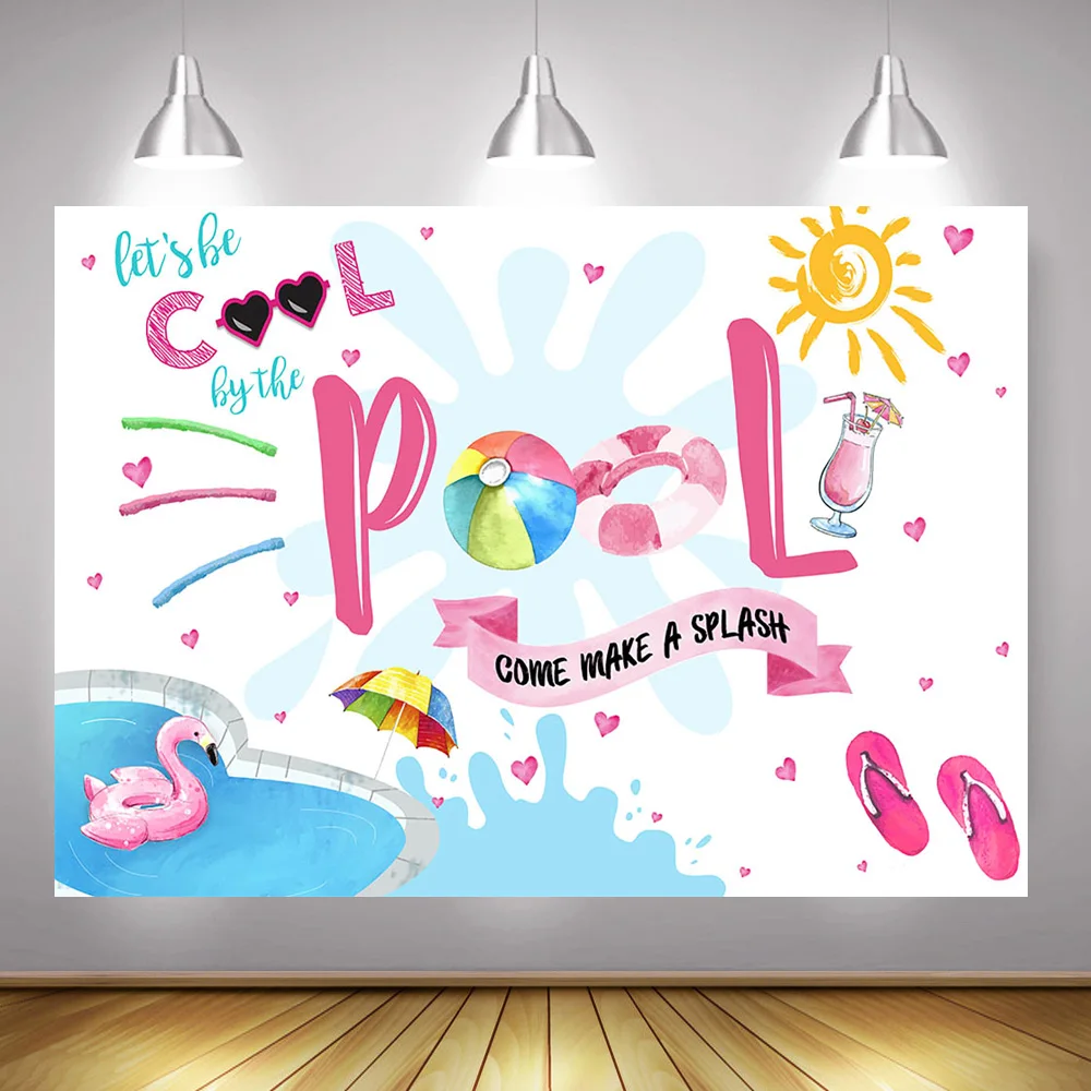 Swimming Pool Party Backdrop for Photo Studio Sunshine Come Make a ...