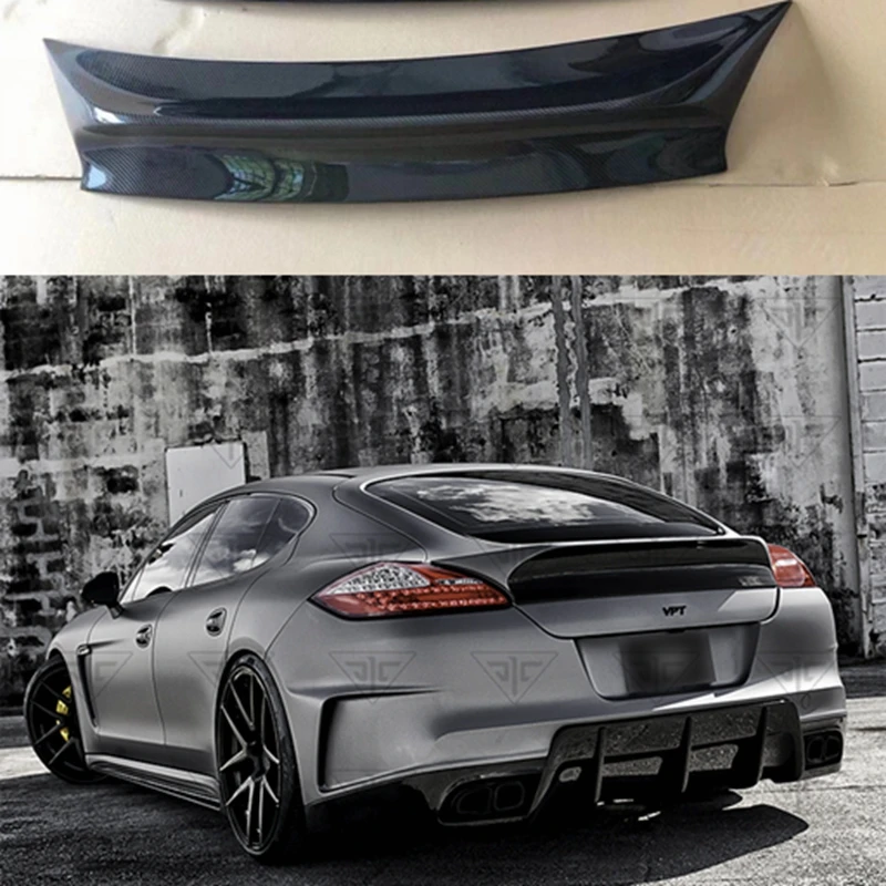 Carbon Fiber CRA REAR WING TRUNK LIP SPOILERS FOR Porsche Panamera 970 ...
