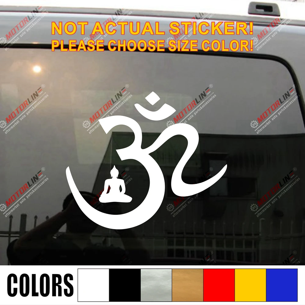 Om Symbol Buddha Decal Sticker Yoga Hindu Hinduism Buddhism Aum Car ...