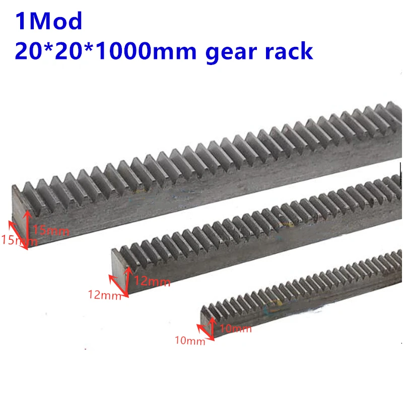 Spur Rack Straight Teeth Rack 1 Module 1m 20*20*1000mm Gear Rack Square ...