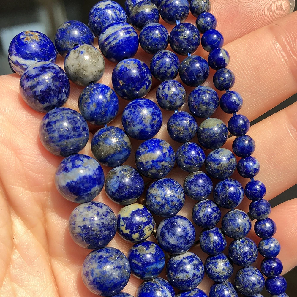 AA-Natural-Lapis-Lazuli-Stone-Beads-for-Jewelry-Making-4-6-8-10mm-Round ...