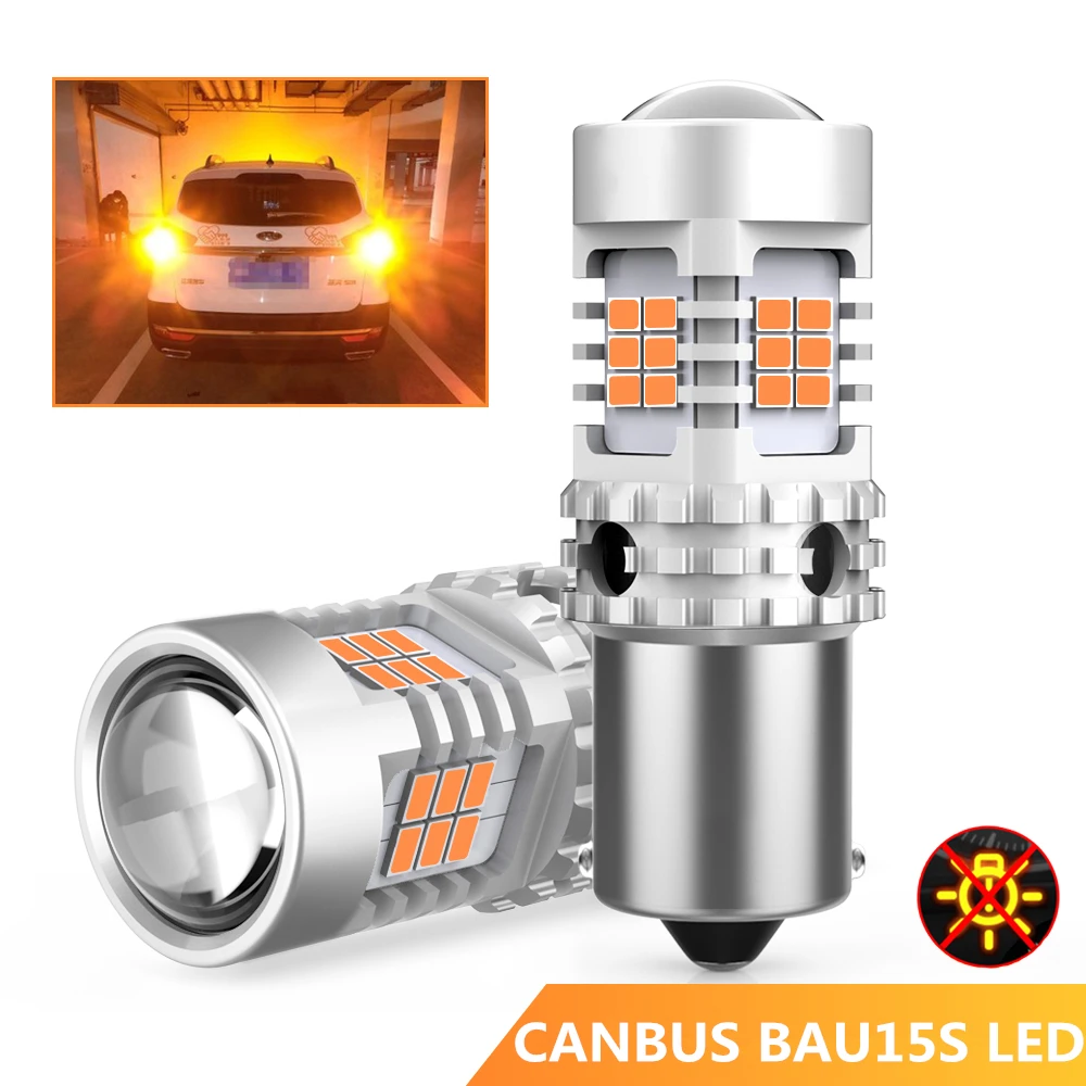 Auxito 2pcs Canbus Bau15s Py21w Led Car Turn Signal Light No Hyperflash 7440 W21w 3157 Amber For ...