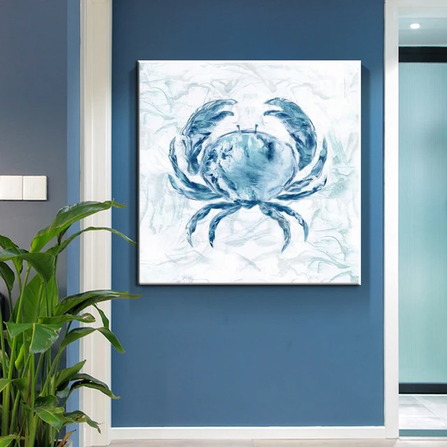 Blue Crab Painting Abstract