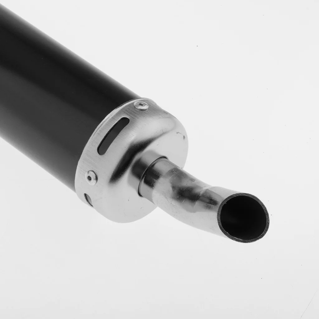 Muffler 28mm Exhaust Pipe Black For 90cc 110cc 125 150cc 4 Stroke Dirt ...