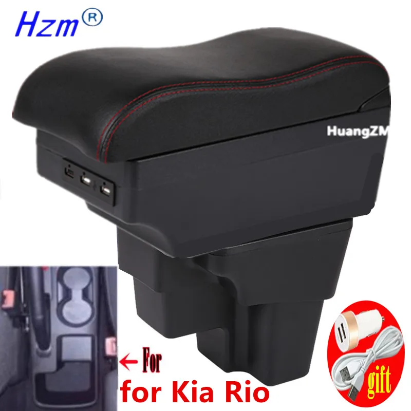 For Kia Rio Gt Armrest Interior Center Console Storage Box Arm Rest For ...