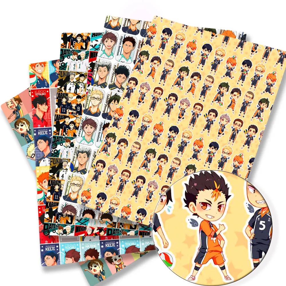 Haikyuu fabric Cartoon 140x50CM Polyester cotton Fabrichandmade sewing ...