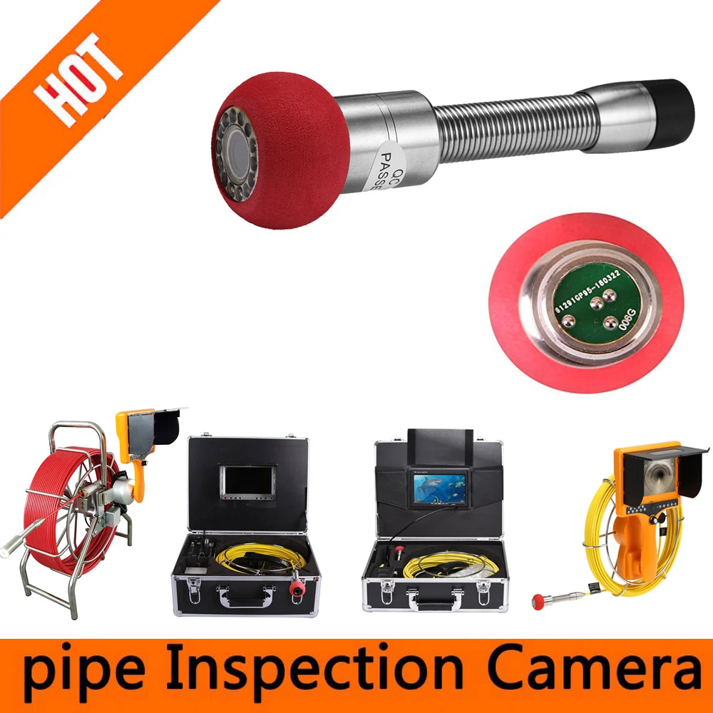 23mm Pipeline Inspection Drain Pipe Sewer Snake Video Camera Head Wall ...