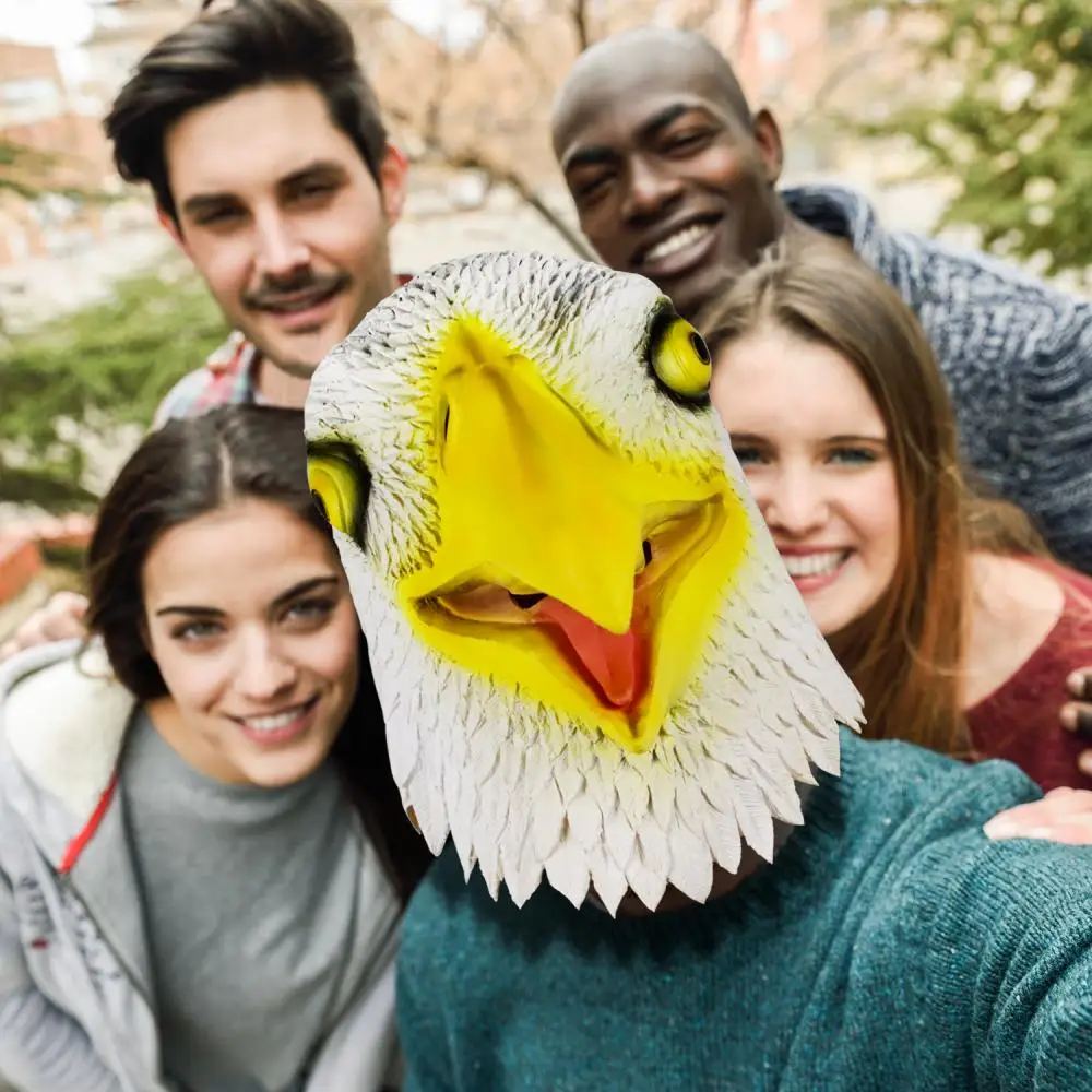 Halloween White Pigeon Full Head Cosplay Animal Mask - AllCosplay.com