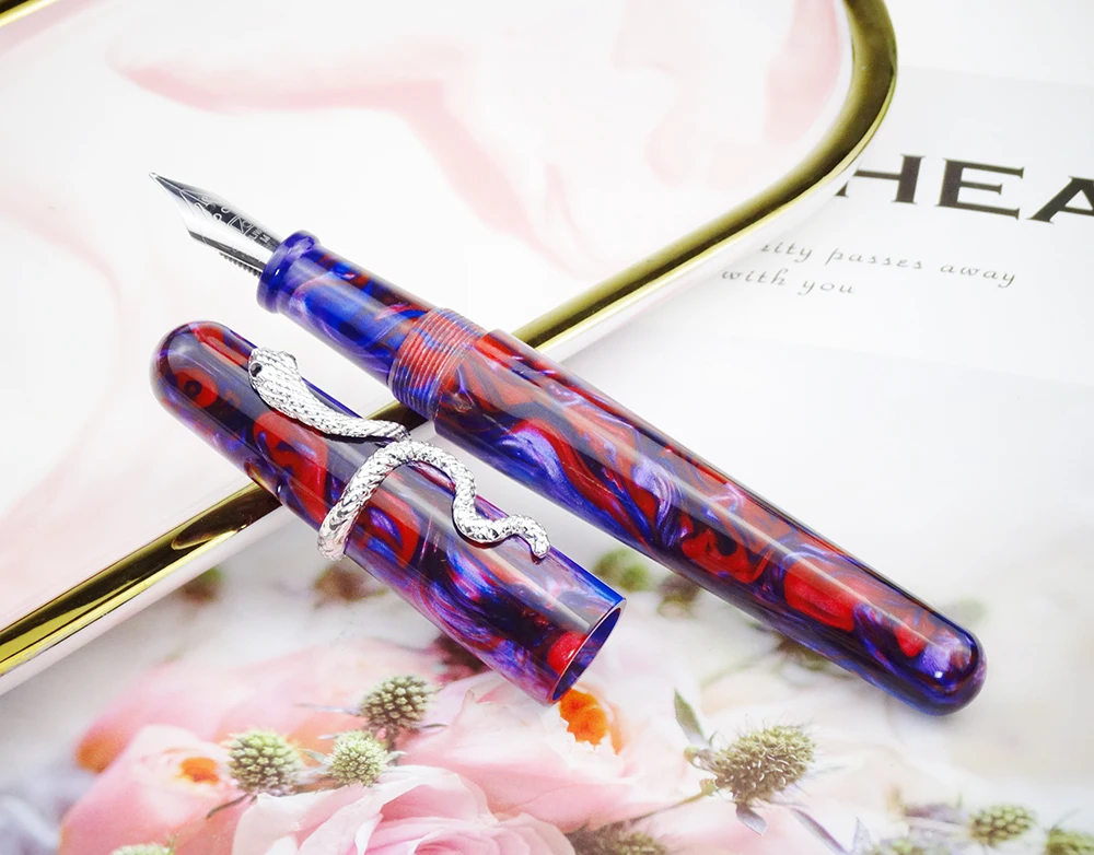 Fuliwen-017-Fountain-Pen-Resin-Acrylic-Harbor-Sunset-Big-Size-Pen-with ...